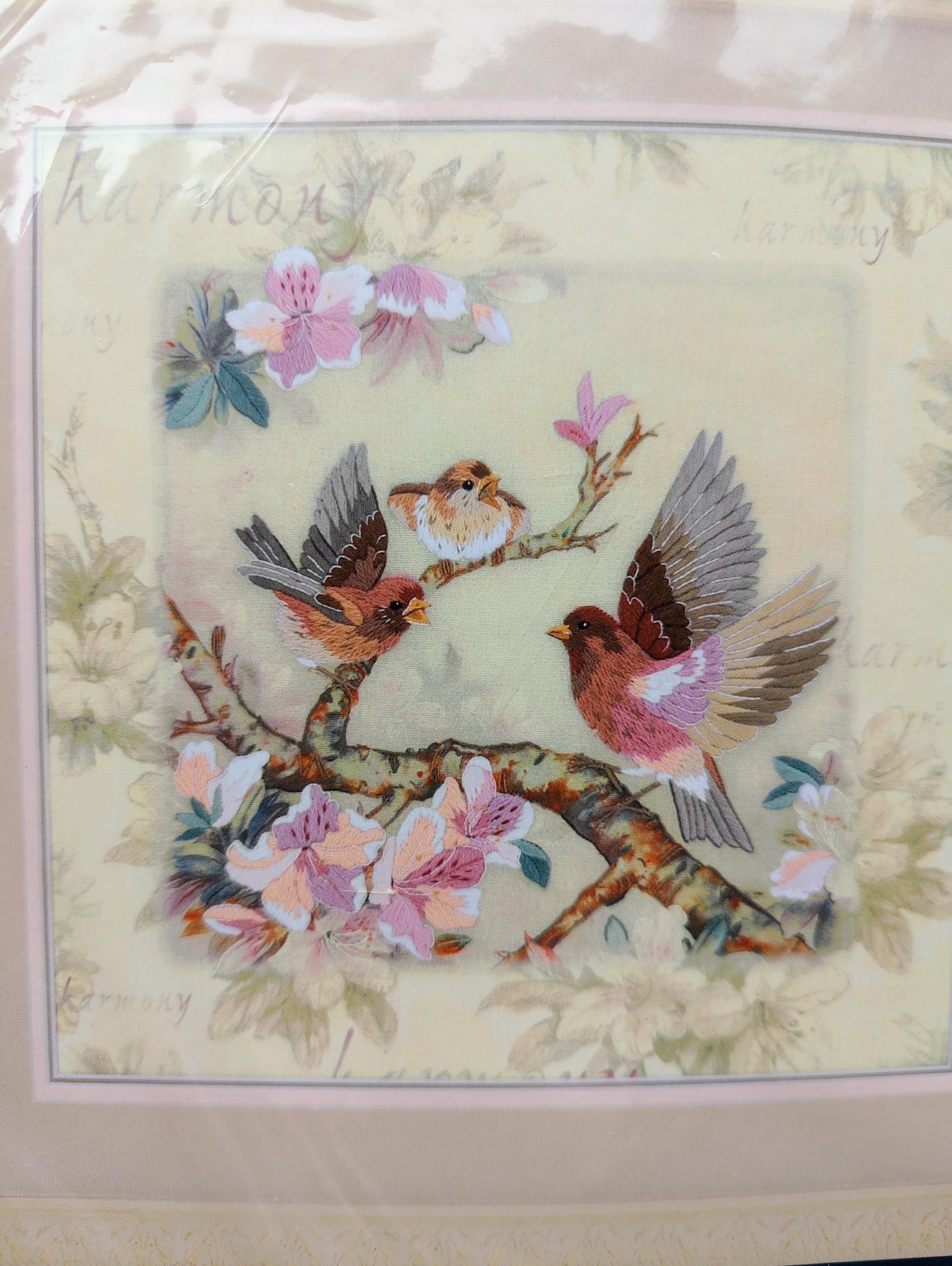 Birds of Harmony Crewel Embroidery Kit, - Etsy