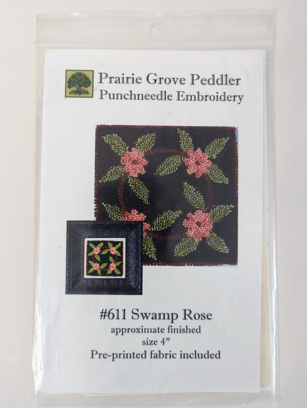 Swamp Rose Punchneedle Pattern and Weavers Cloth, Prairie Grove Peddler ...