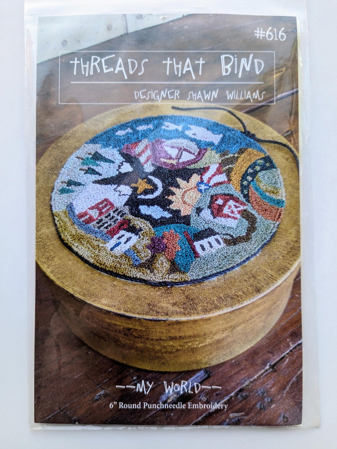 My World Punchneedle Pattern and Weavers Cloth, Threads That Bind #616 ...