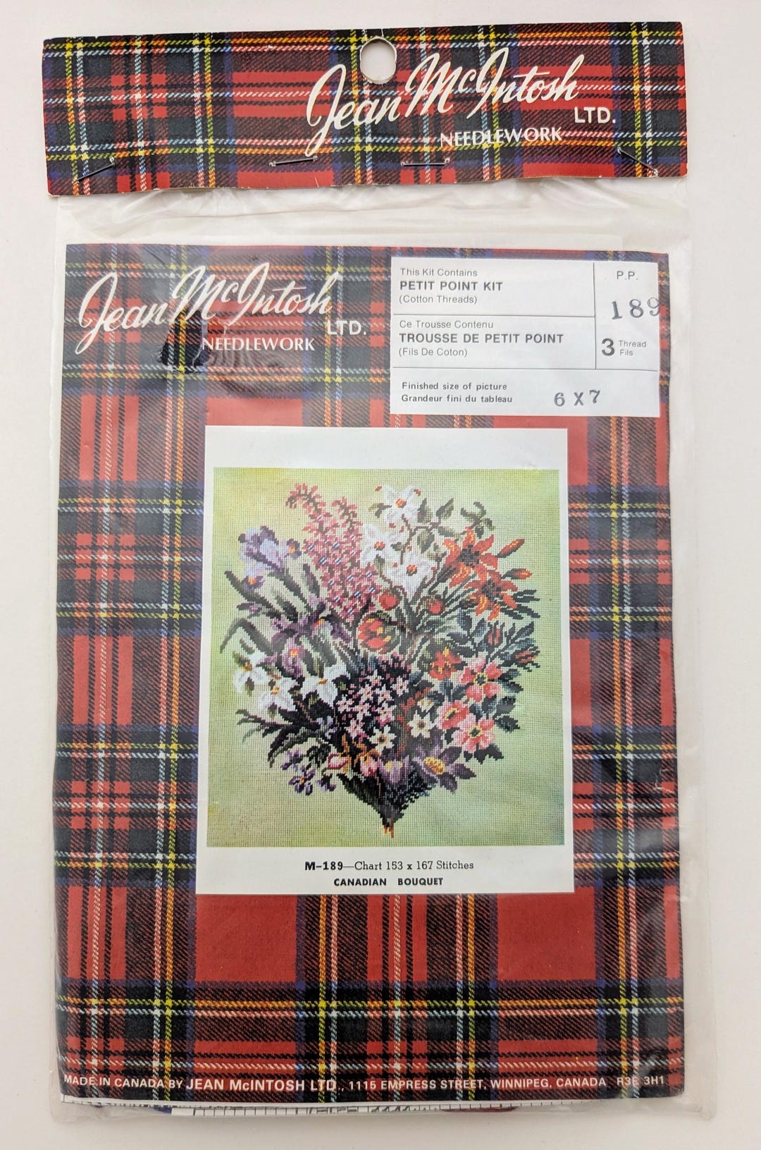 Canadian Bouquet 3 Thread Petit Point Kit, Jean Mcintosh Needlework ...