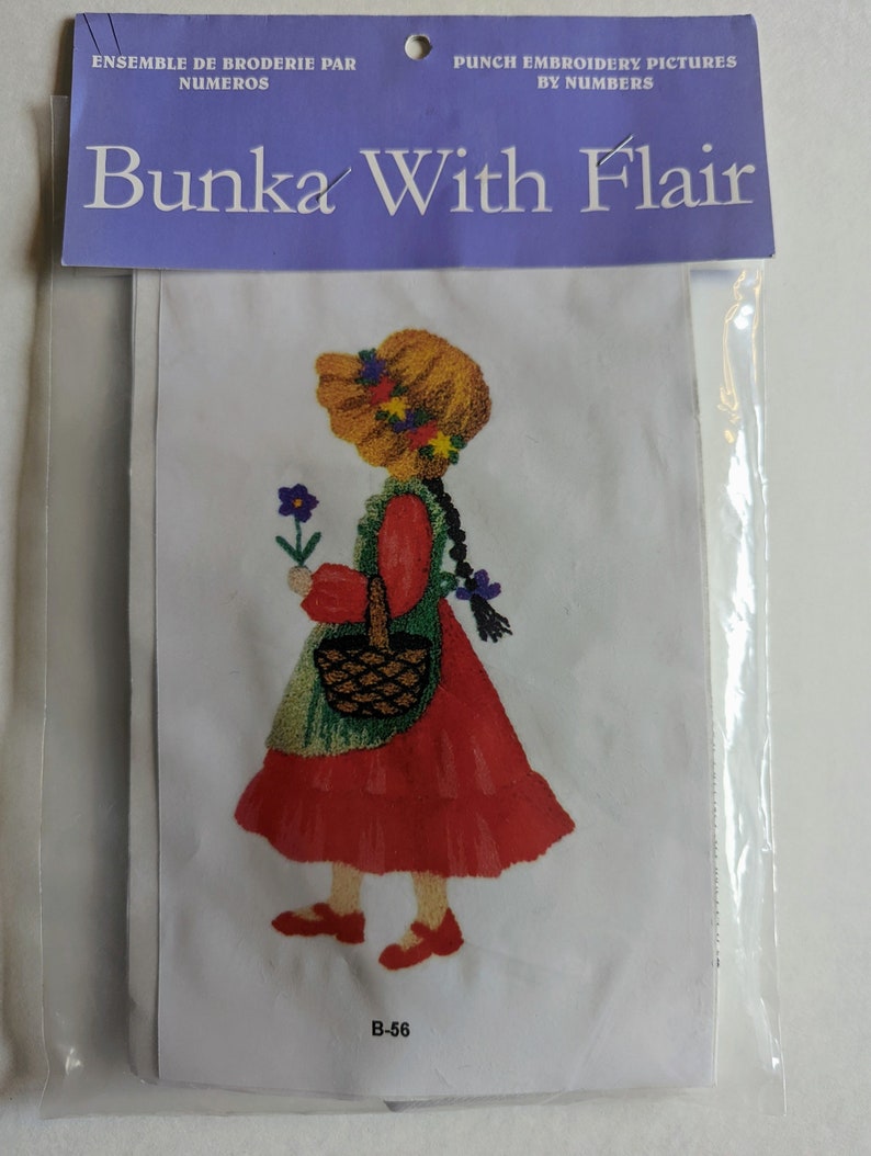 Punch Needle Embroidery Kit Bunka With Flair Cottagecore Girl With Hat ...