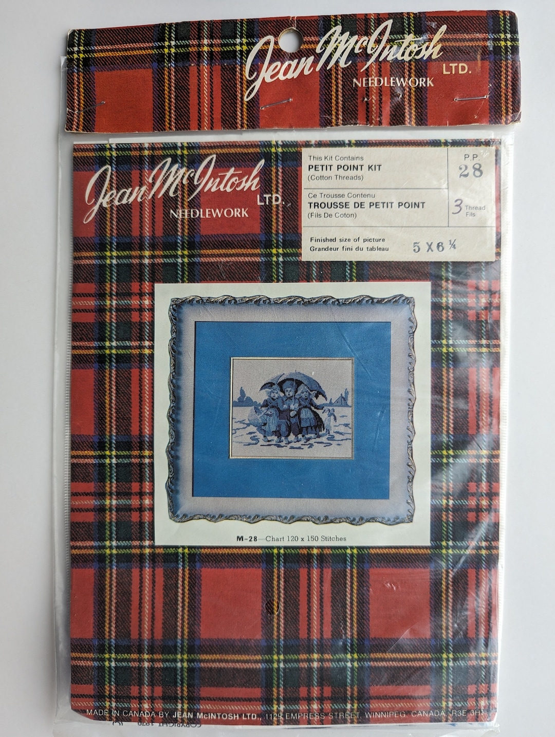 Rainy Day Dutch Girls Petit Point Embroidery Kit, Jean Mcintosh M-28 ...