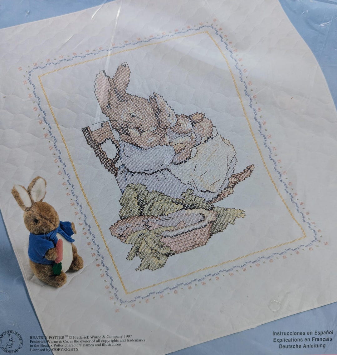 Beatrix Potter "mother Rabbit Quilt" Cross Stitch Embroidery Kit, JCA ...