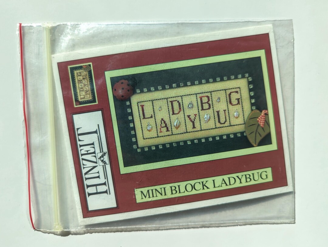 Mini Block Ladybug CHART and CHARMS Counted Cross Stitch Pattern ...