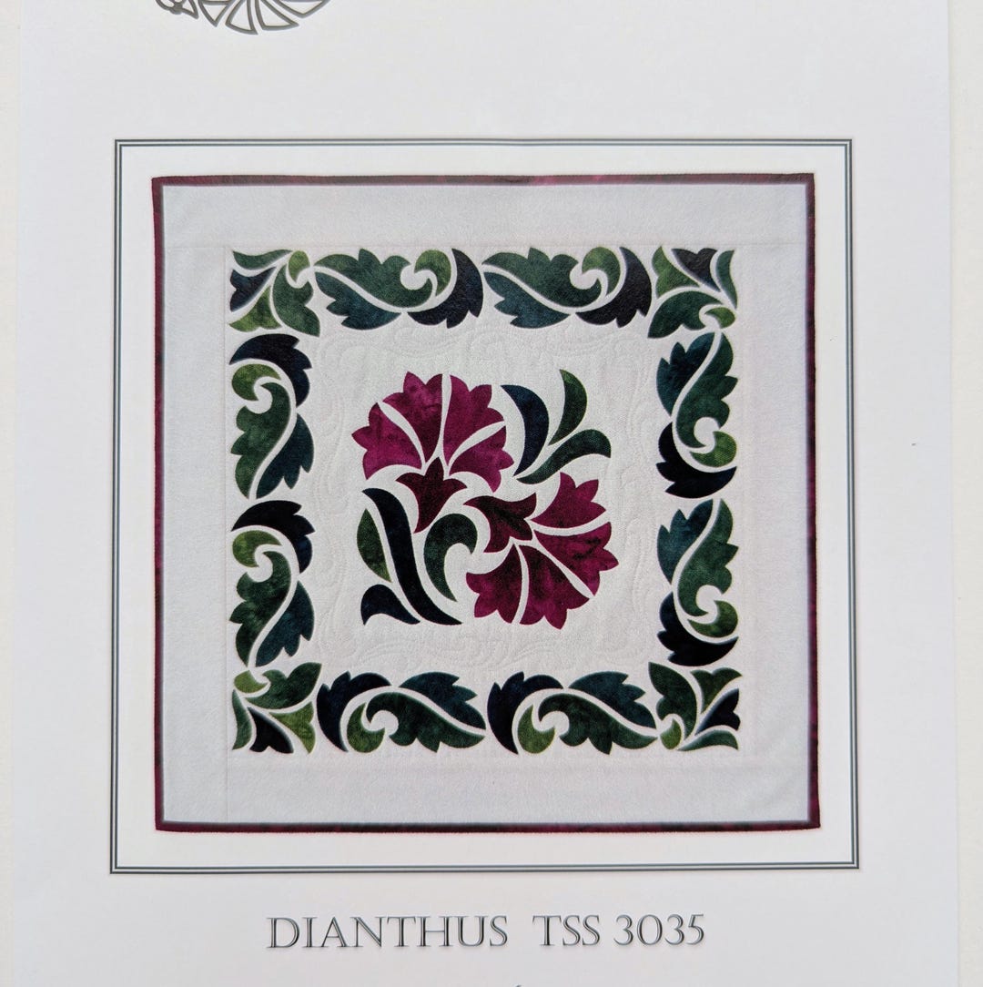 Dianthus Quilting Pattern, Three Swans Studios, TSS 3035, Vintage 2004 ...