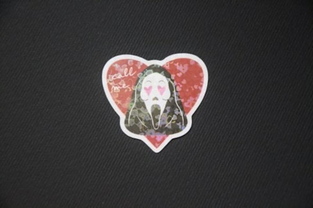Ghostface Heart Eyes Sticker - Etsy