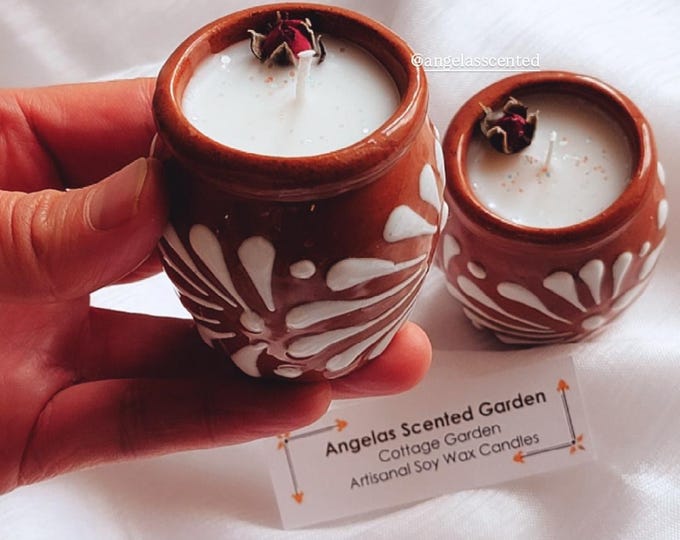 Handmade Soy Wax Candle Set: Cottage Garden Scent, Mexican Tequileros ...