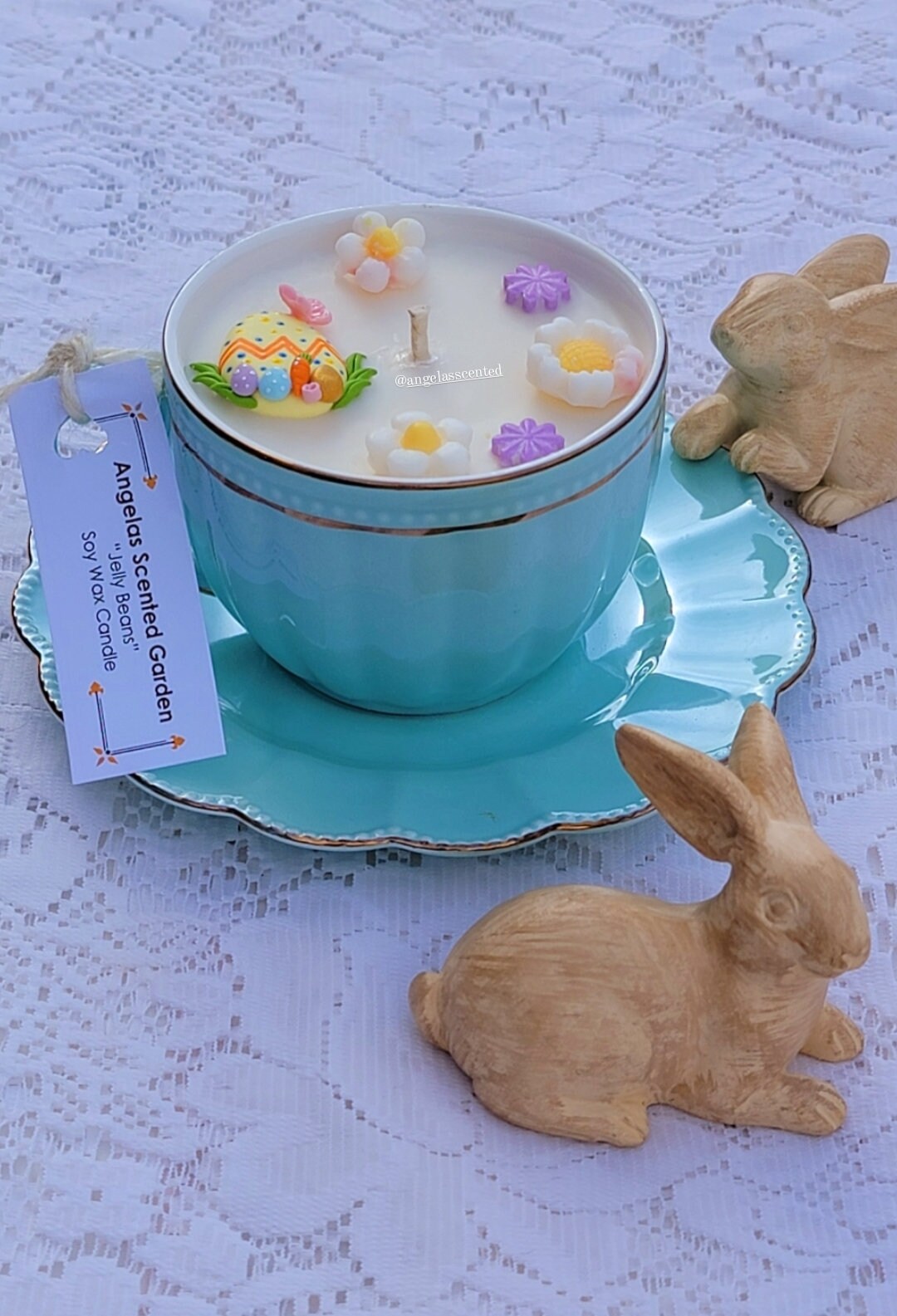 Easter Jellybean Candle/teacup Candle/soy Wax Candle/housewarming Gift ...