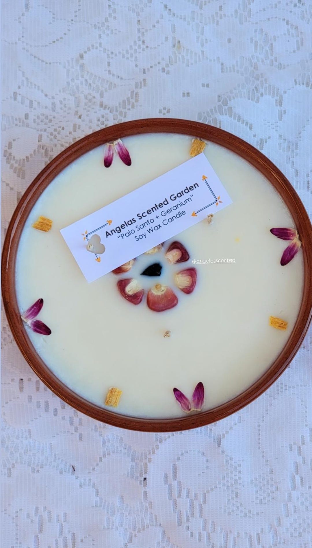 Palo Santo + Geranium Candle/mexican Candle/barro/soy Wax Candle/year ...