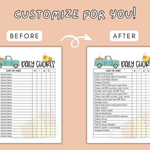 Chore Chart Bundle, Seasonal Chore Organizer, Homeschool Chore Chart ...