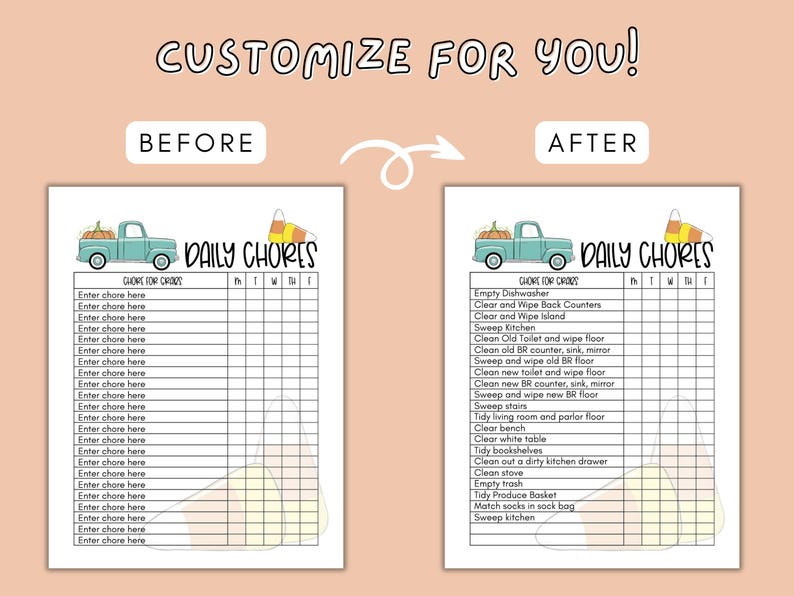 Chore Chart Bundle, Seasonal Chore Organizer, Homeschool Chore Chart ...