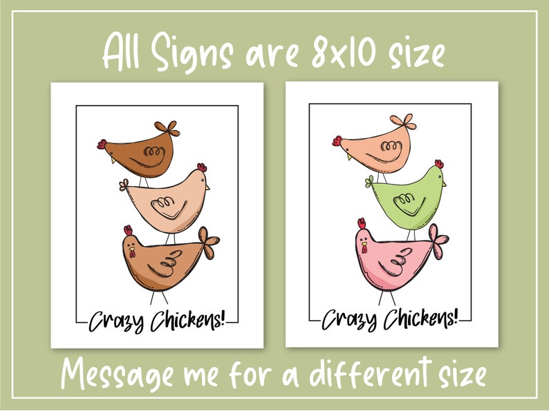 Adorable Chicken Signs Bundle | Chicken Coop Signs to Make the Chicken ...