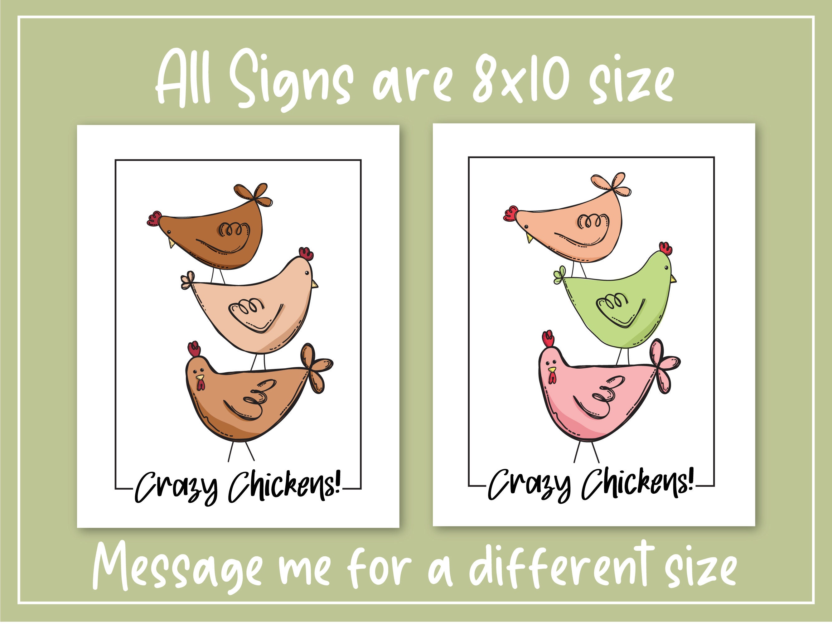 Adorable Chicken Signs Bundle | Chicken Coop Signs to Make the Chicken ...
