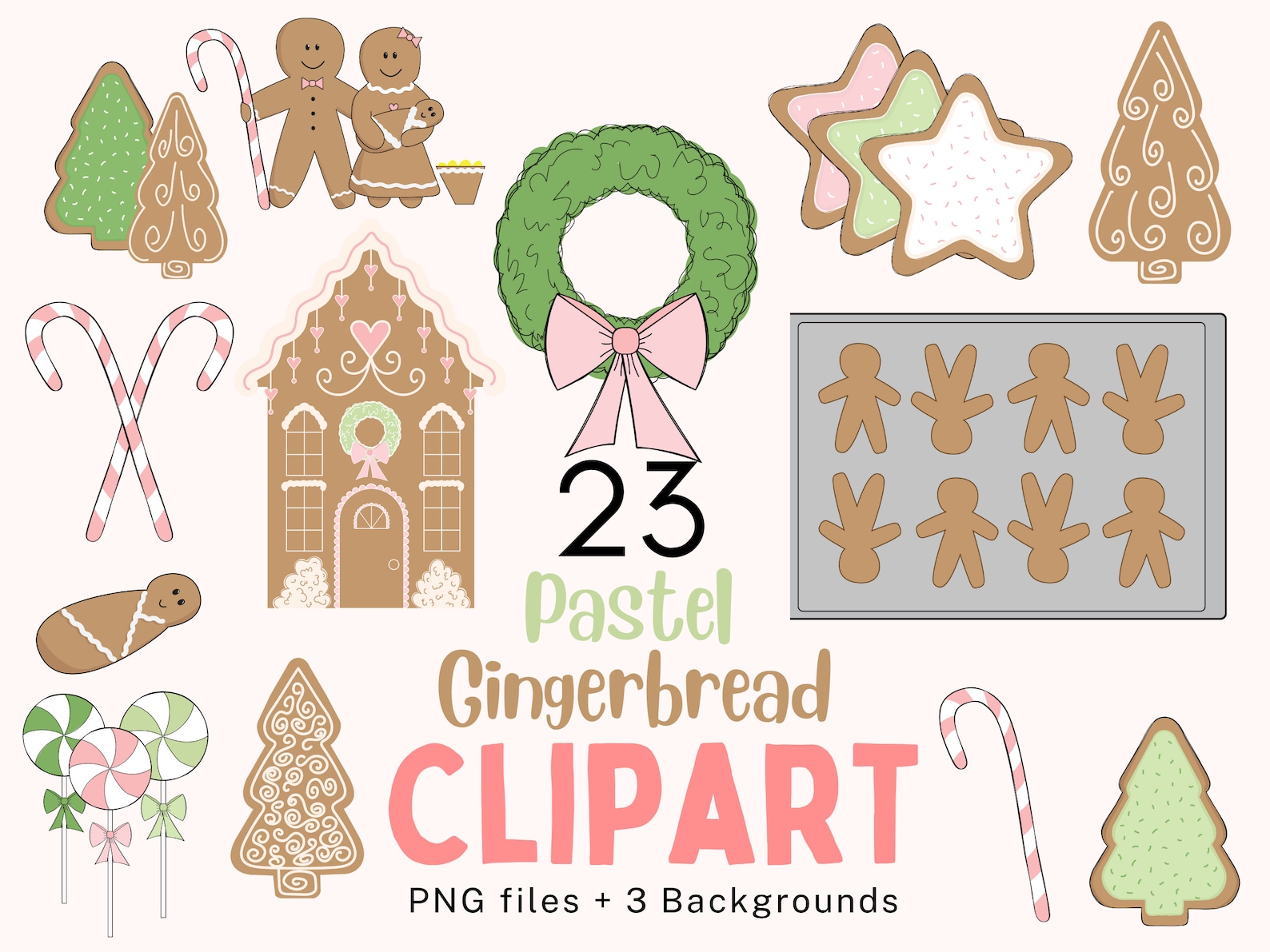 Pastel Gingerbread Clipart, Gingerbread House, Gingerbread Nativity ...