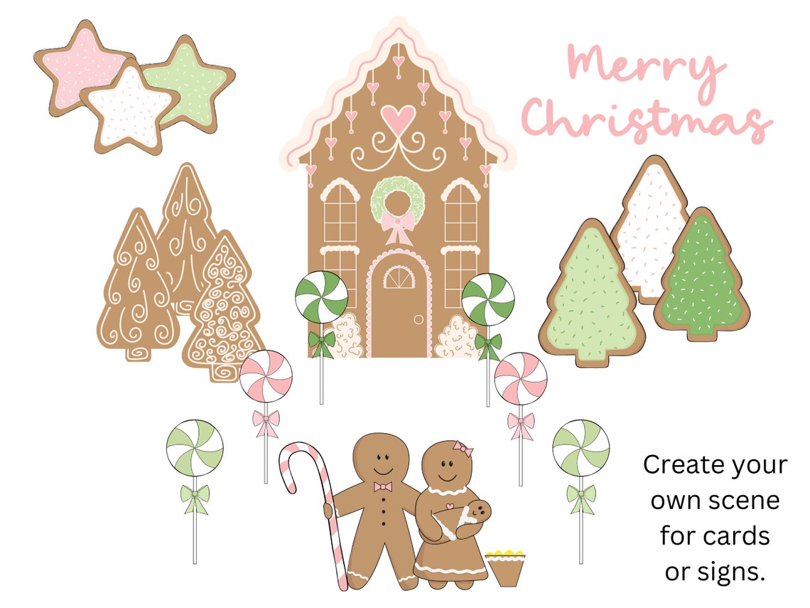 Pastel Gingerbread Clipart, Gingerbread House, Gingerbread Nativity ...