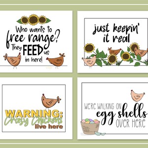 Adorable Chicken Signs Bundle | Chicken Coop Signs to Make the Chicken ...
