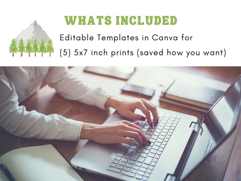 Editable Mountain Theme Christian Prints, Cabin Decor, Canva Template ...