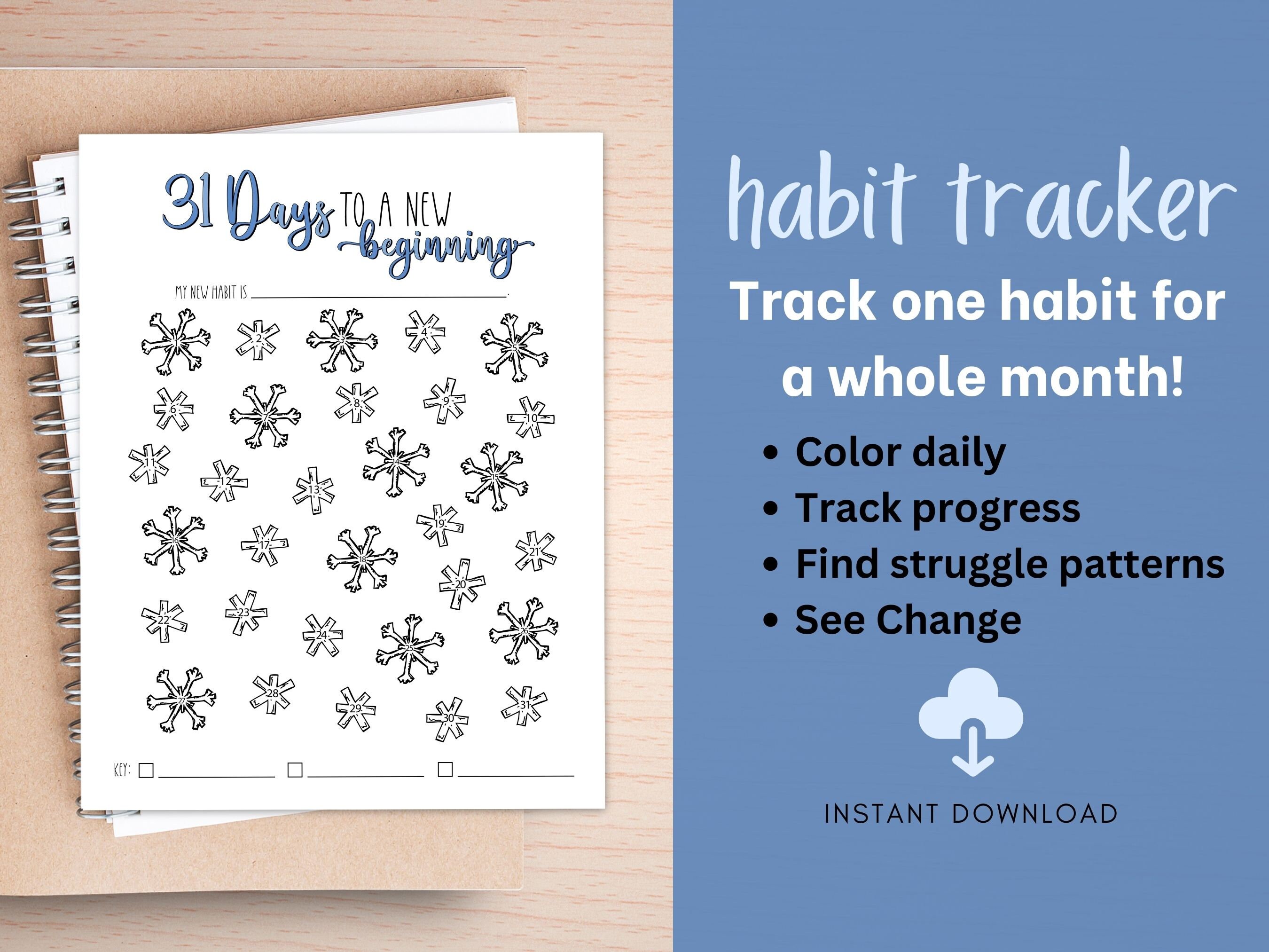 Cute Habit Tracker, Printable Monthly Habit Tracker, New Habit Tracker ...