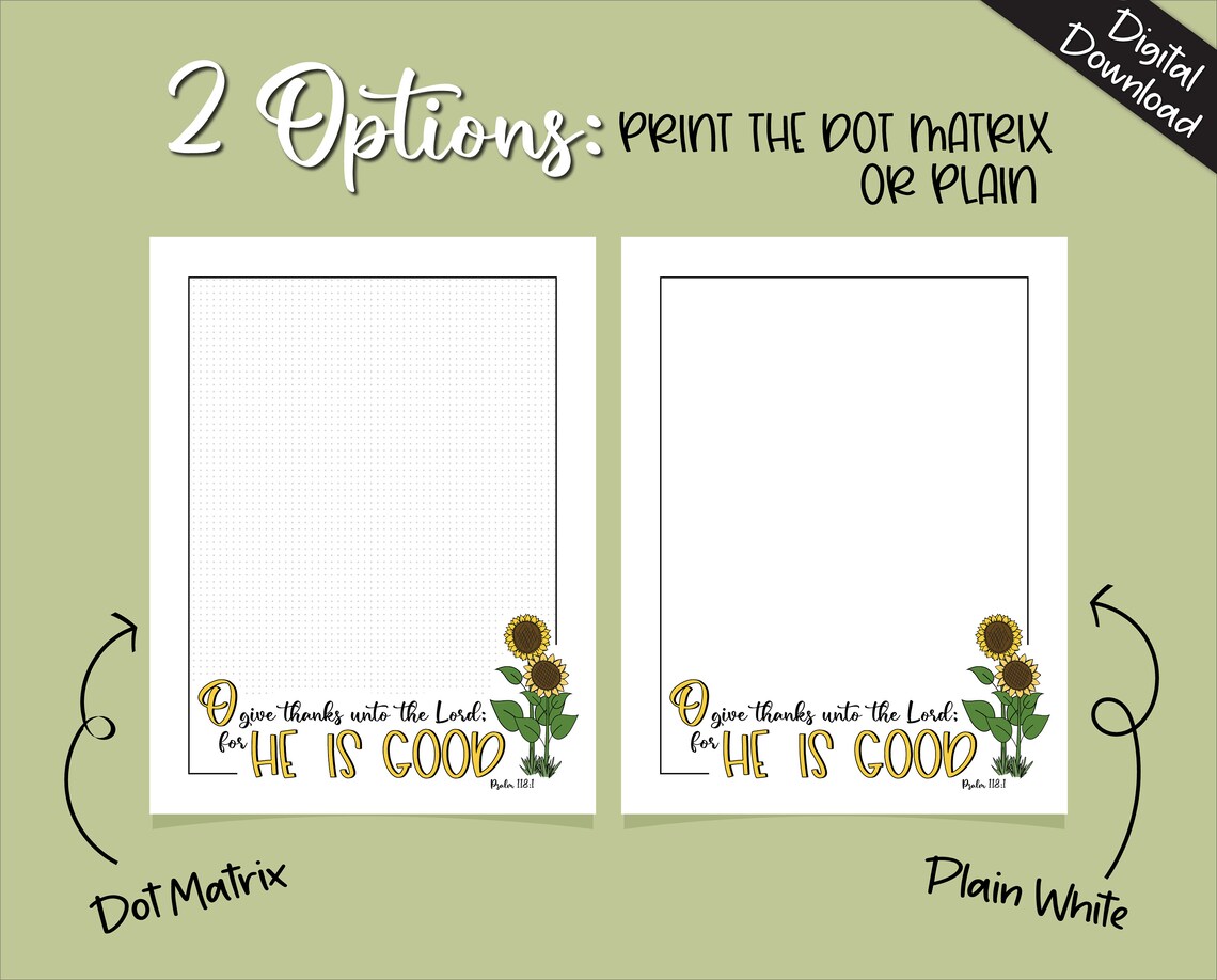 Monthly Gratitude Journal Pages Bible Based Bullet Journal - Etsy