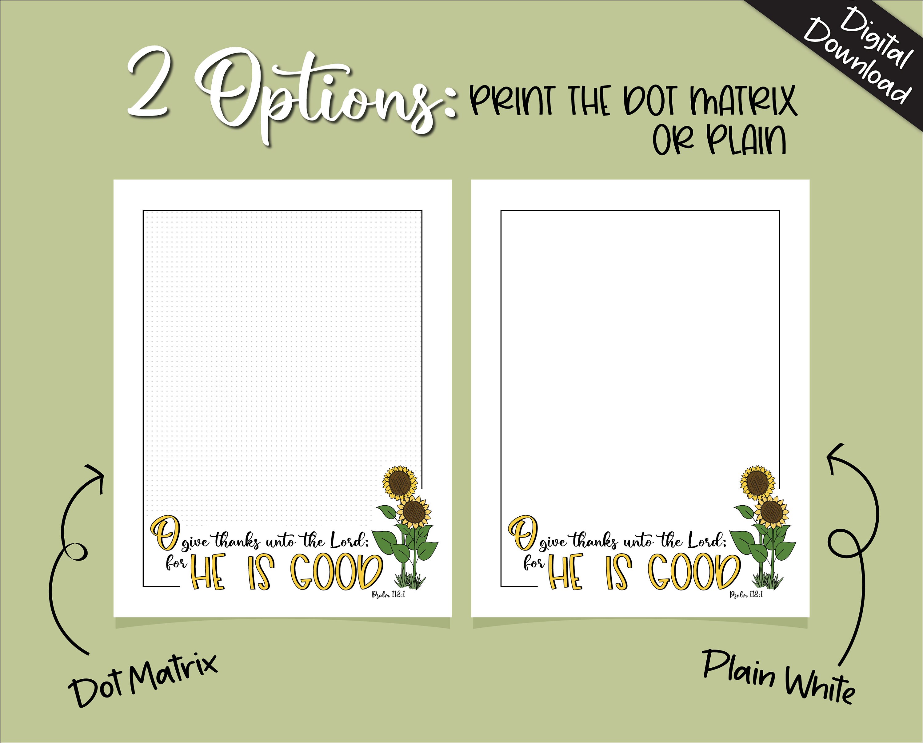 Monthly Gratitude Journal Pages | Bible Based Bullet Journal | Daily ...