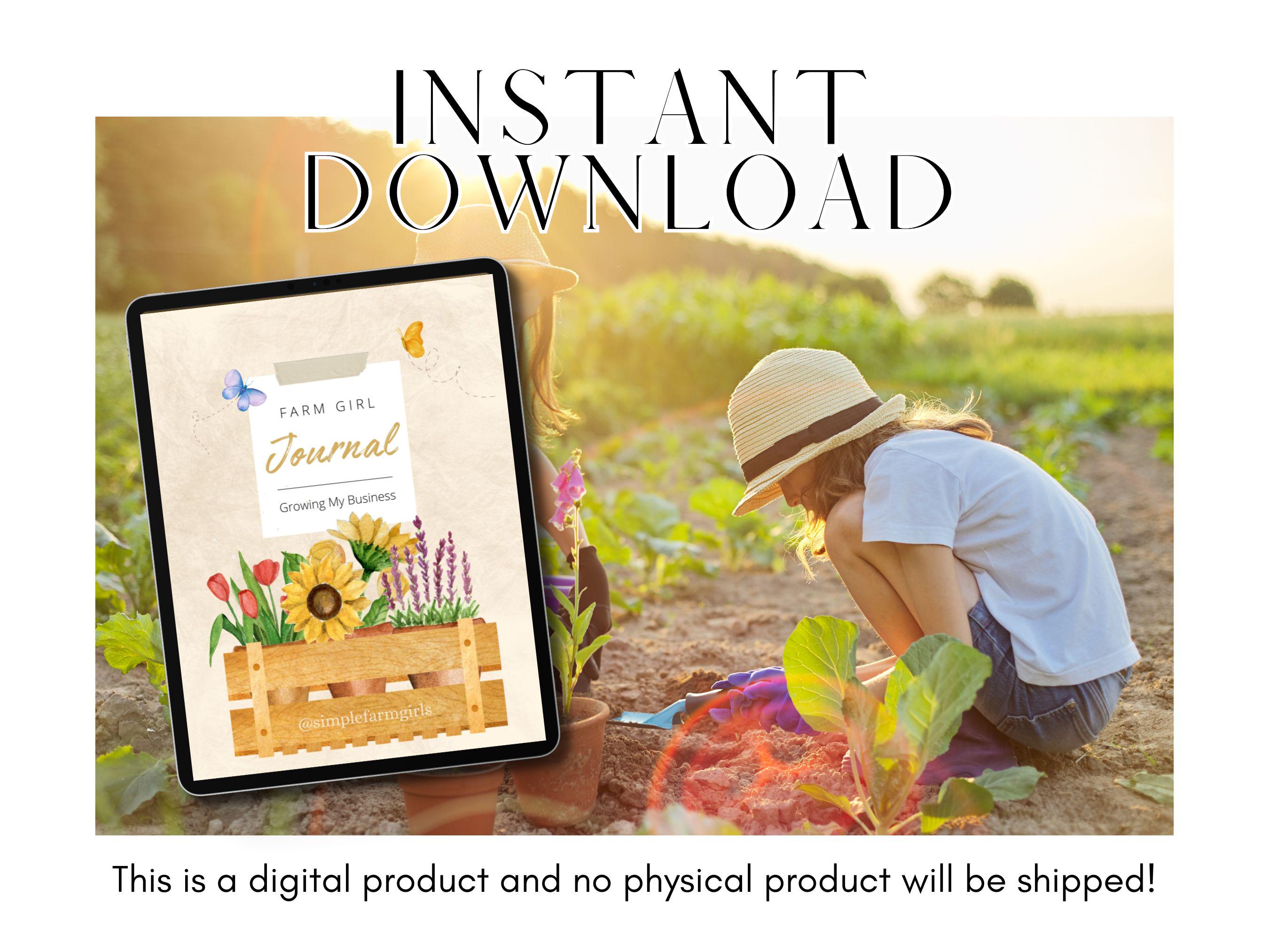 Flower Farming Journal Printable, Gardening Planner for Women ...