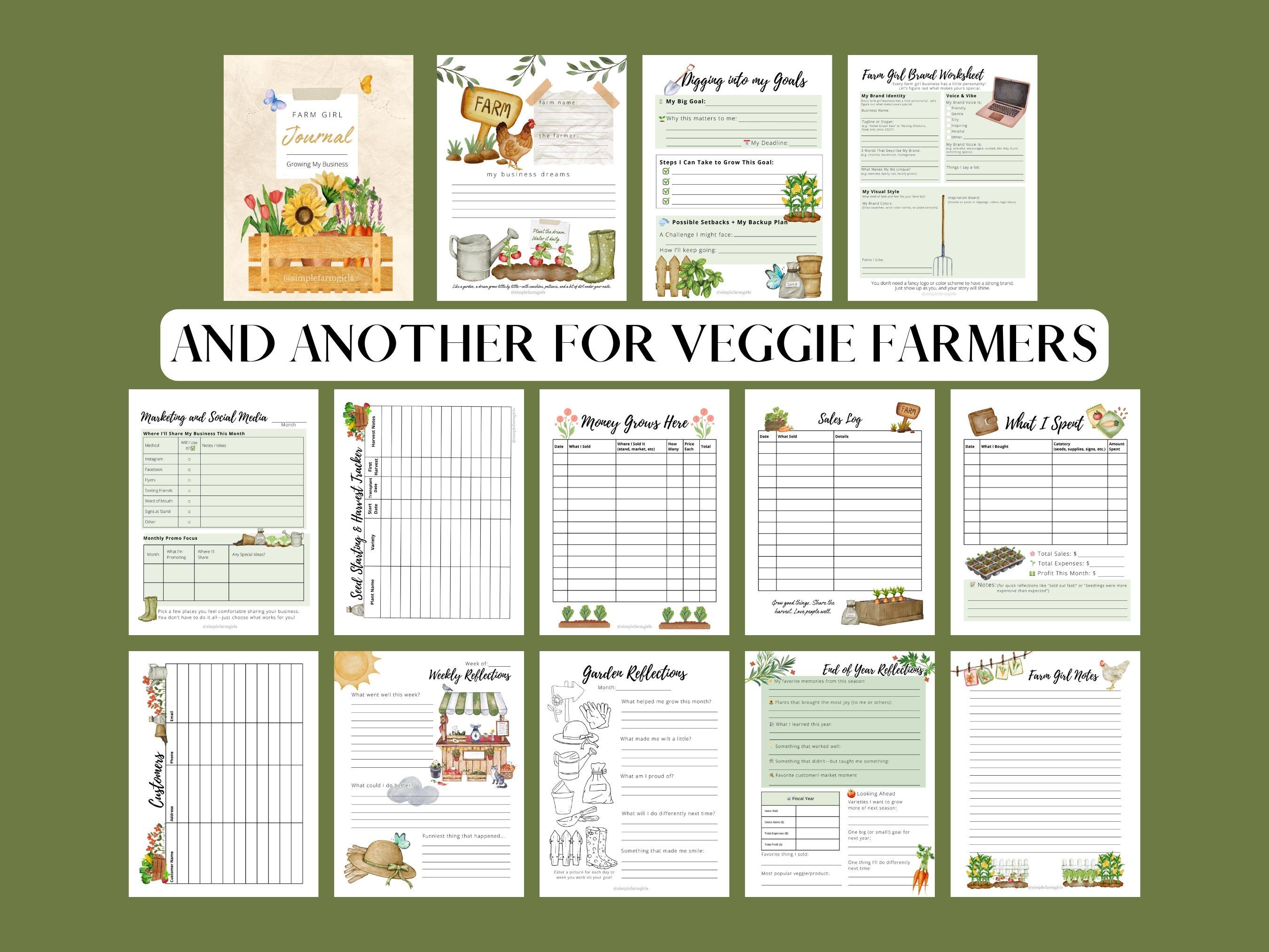 Flower Farming Journal Printable, Homestead Garden Planner (PDF) - Etsy