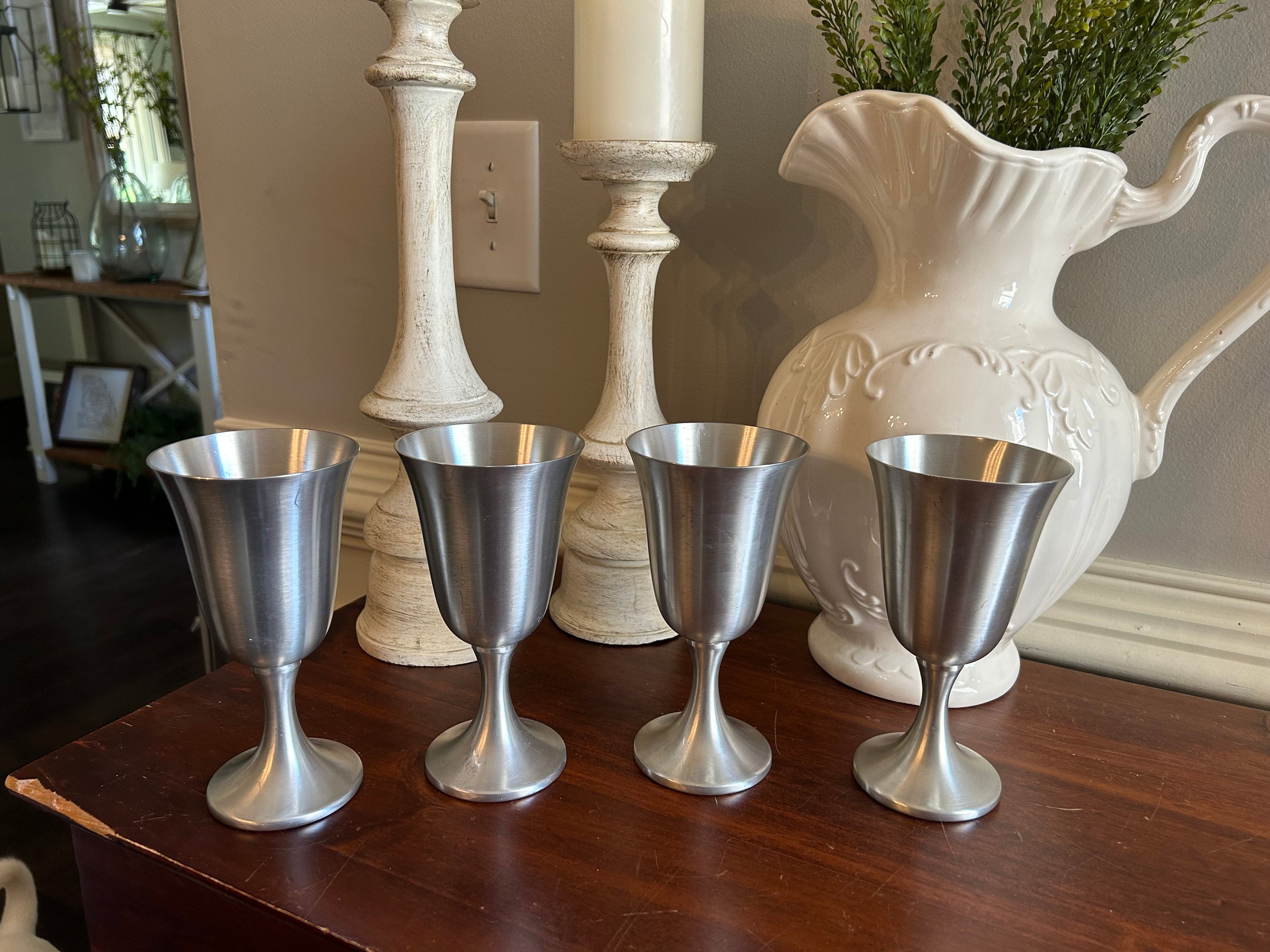 Vintage Pewter Goblets by Boardman Set of 4 - Etsy