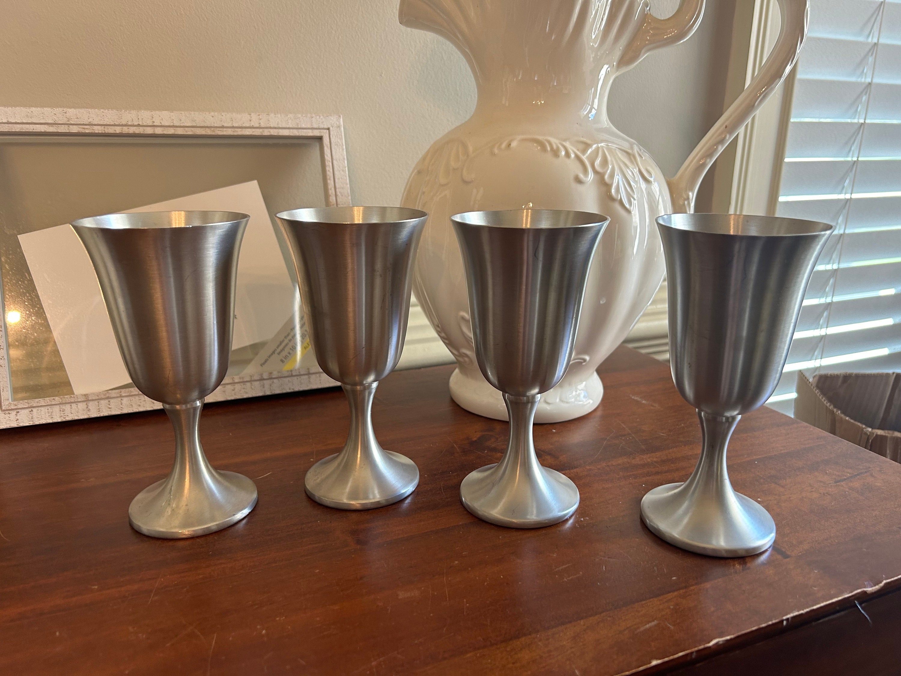 Vintage Pewter Goblets by Boardman Set of 4 - Etsy