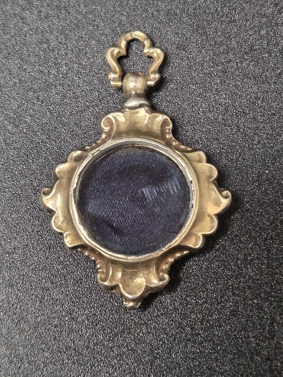 Antique 1800s Victorian 10k Yellow Gold Locket Pendant 1.5" Sterling ...