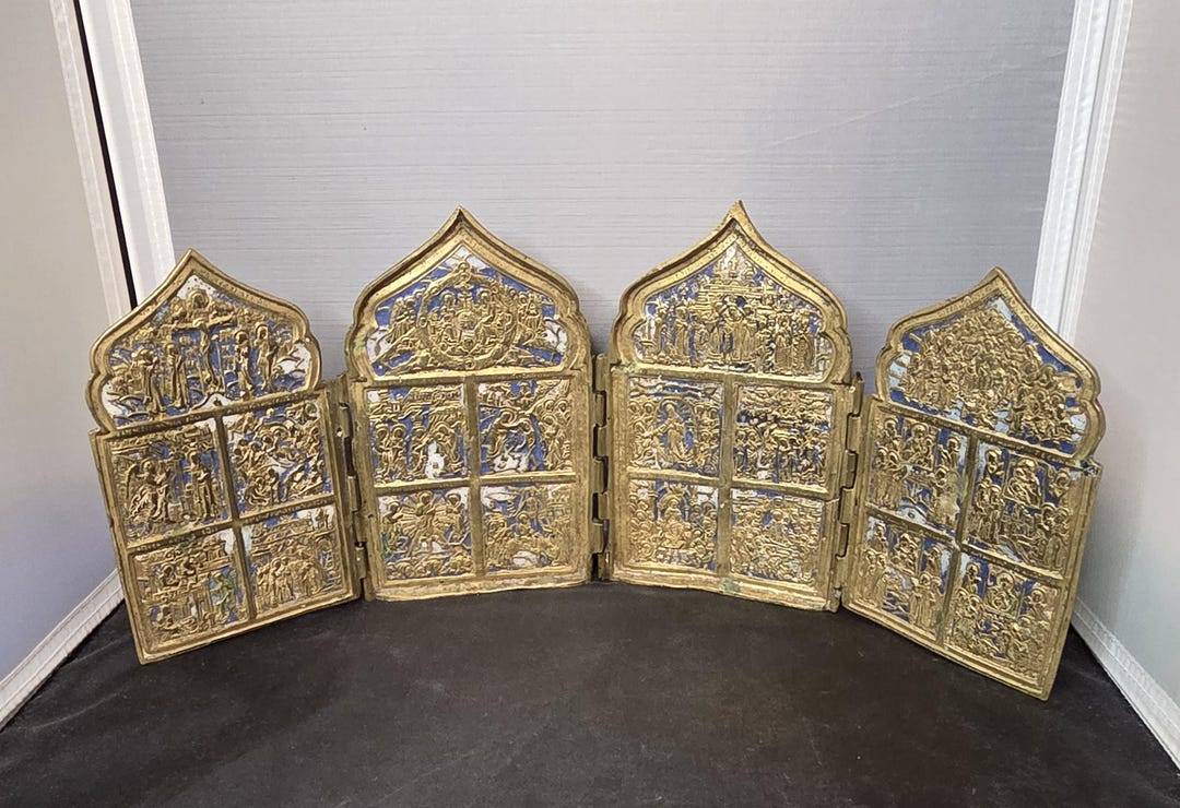 Antique 18th Century Russian Orthodox Icon Enamel Old Believers ...