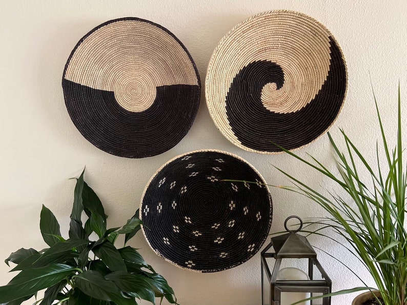Woven Zen Wall Baskets Wall Hanging Decor Wicker Wall - Etsy
