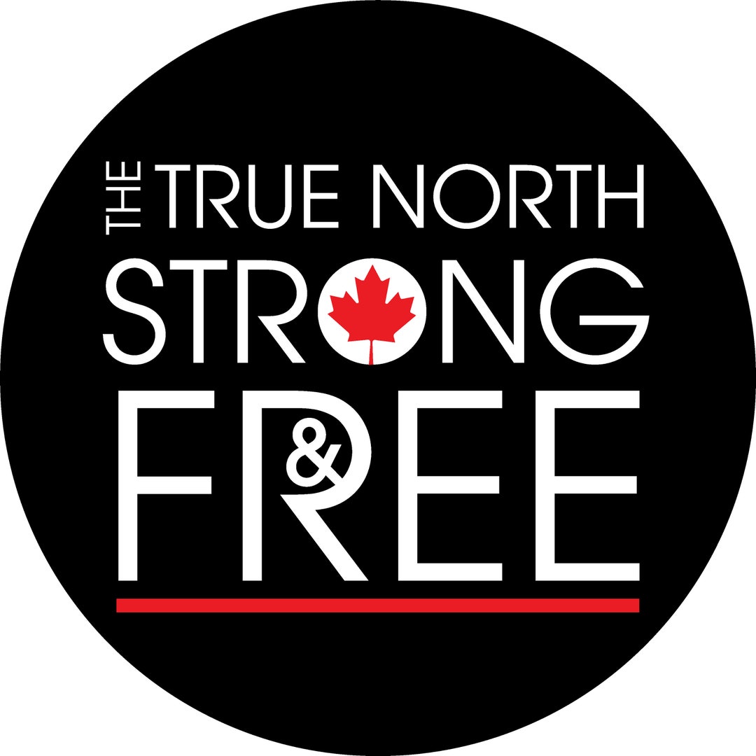 True North Strong and Free, Freedom, Canada, Round Sticker Decal - Etsy