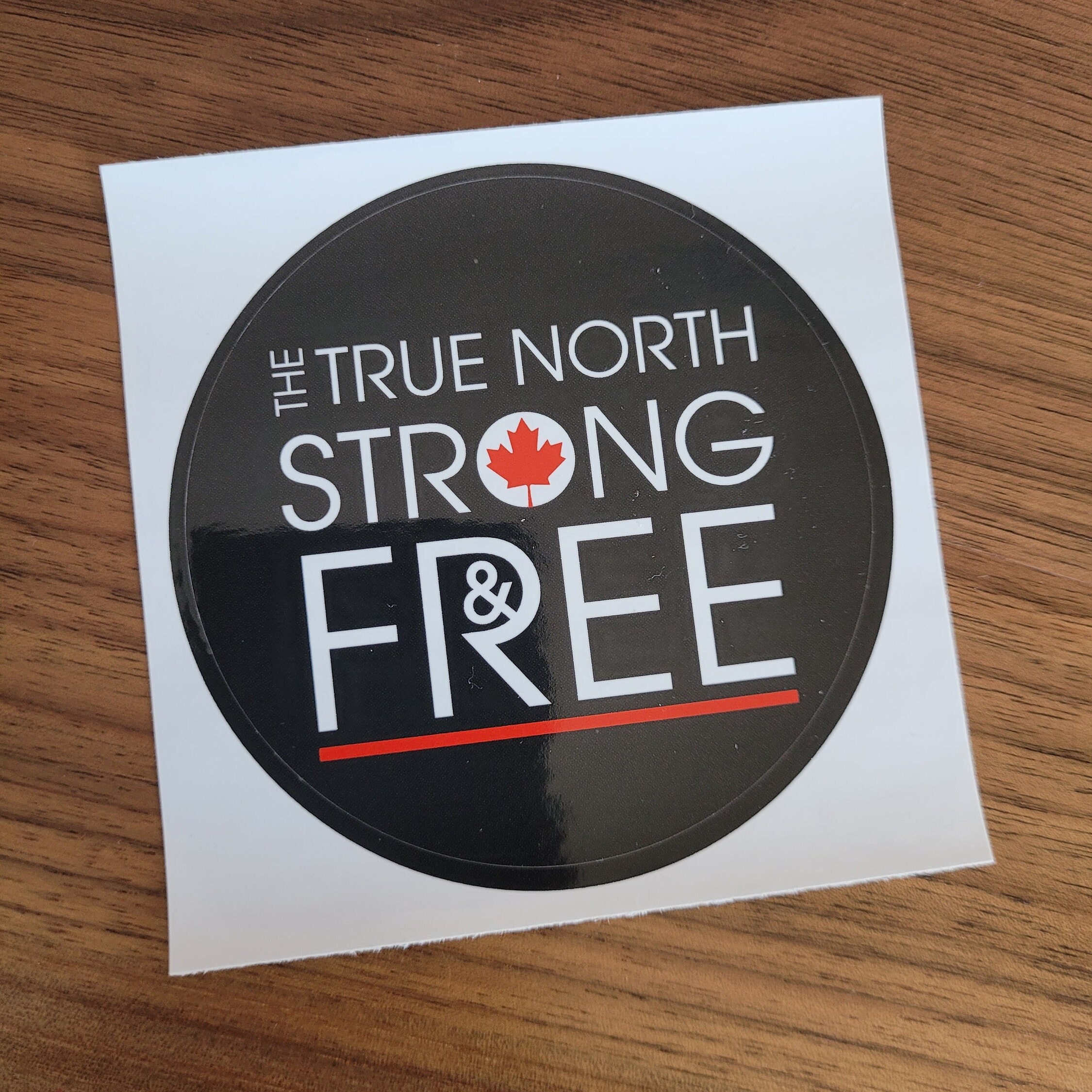 True North Strong and Free, Freedom, Canada, Round Sticker Decal - Etsy