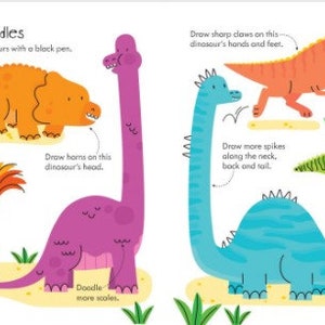 Little Children's Activity Book Dinosaur - Etsy