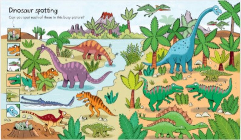 Little Children's Activity Book Dinosaur - Etsy