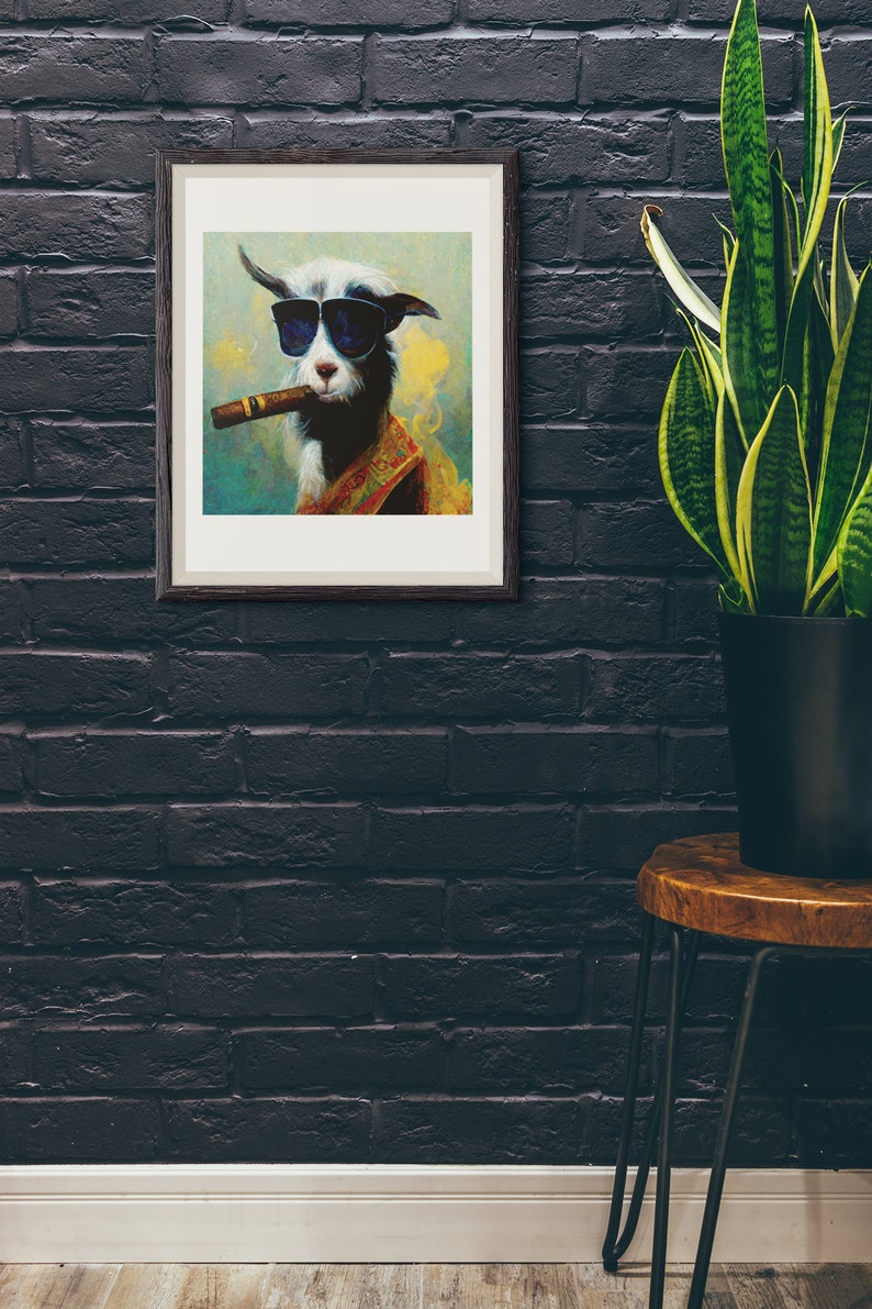Dara the Goat, Portrait, Digital Printable Art, Digital Download, Wall ...