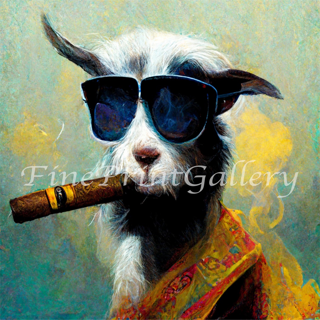 Dara the Goat, Portrait, Digital Printable Art, Digital Download, Wall ...