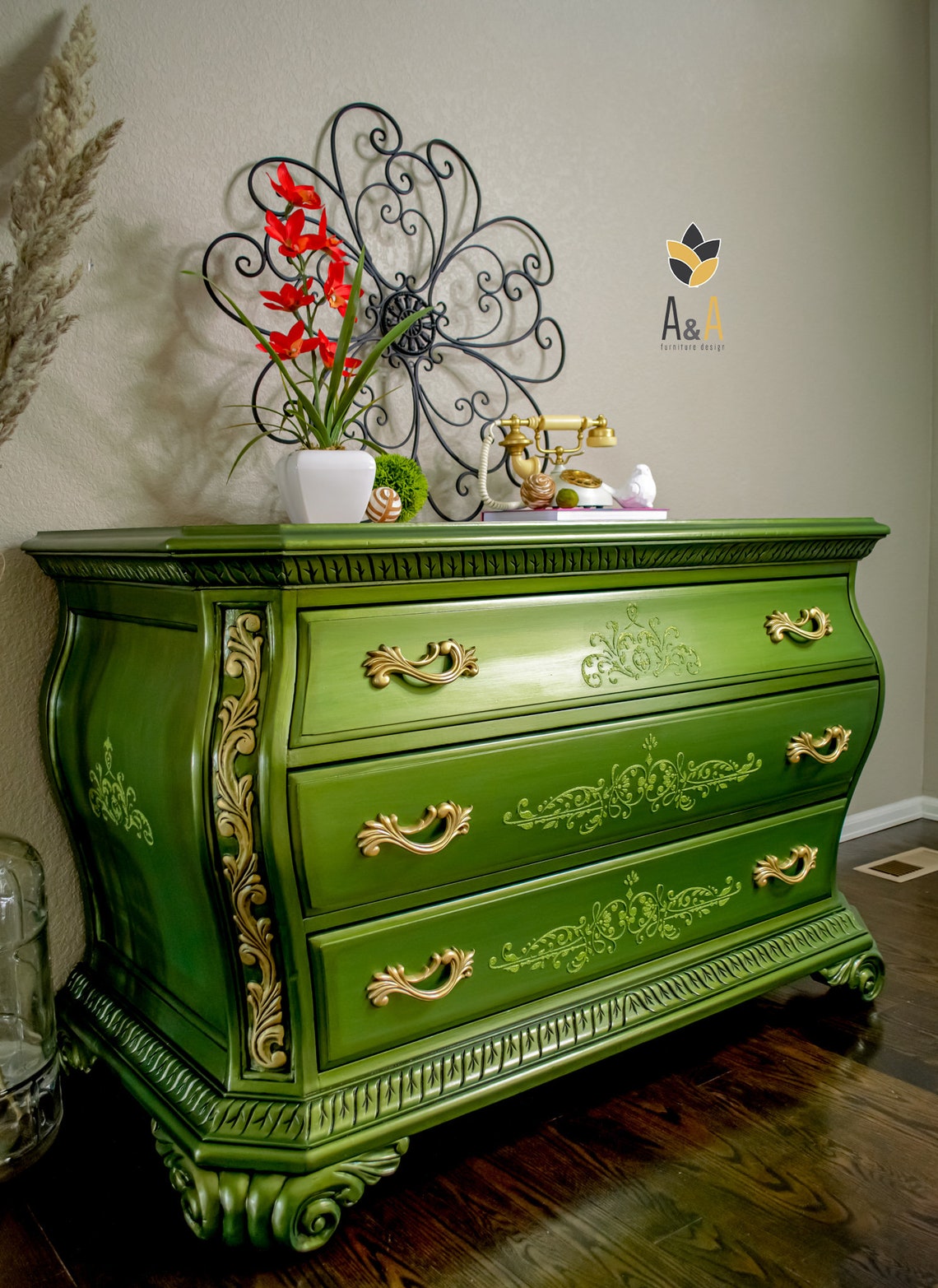 SOLD Sample of My Work and Can Be Re-created. Bombe Chest. - Etsy