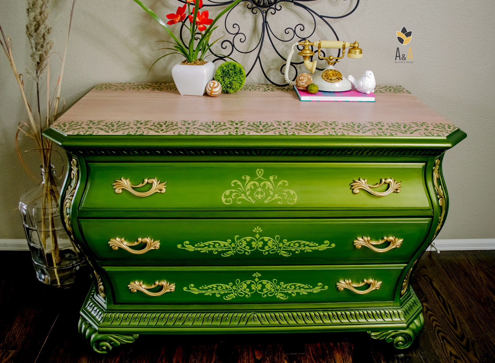 SOLD Sample of My Work and Can Be Re-created. Bombe Chest. - Etsy