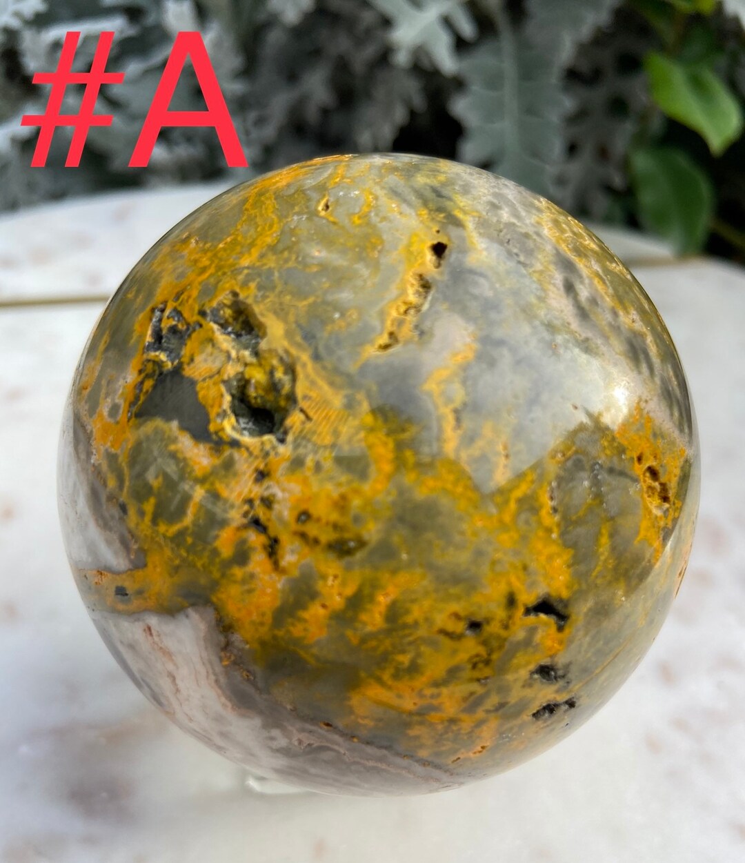 Large Bumblebee, Bumblebee Jasper Sphere, Premium Quality, Bumblebee ...
