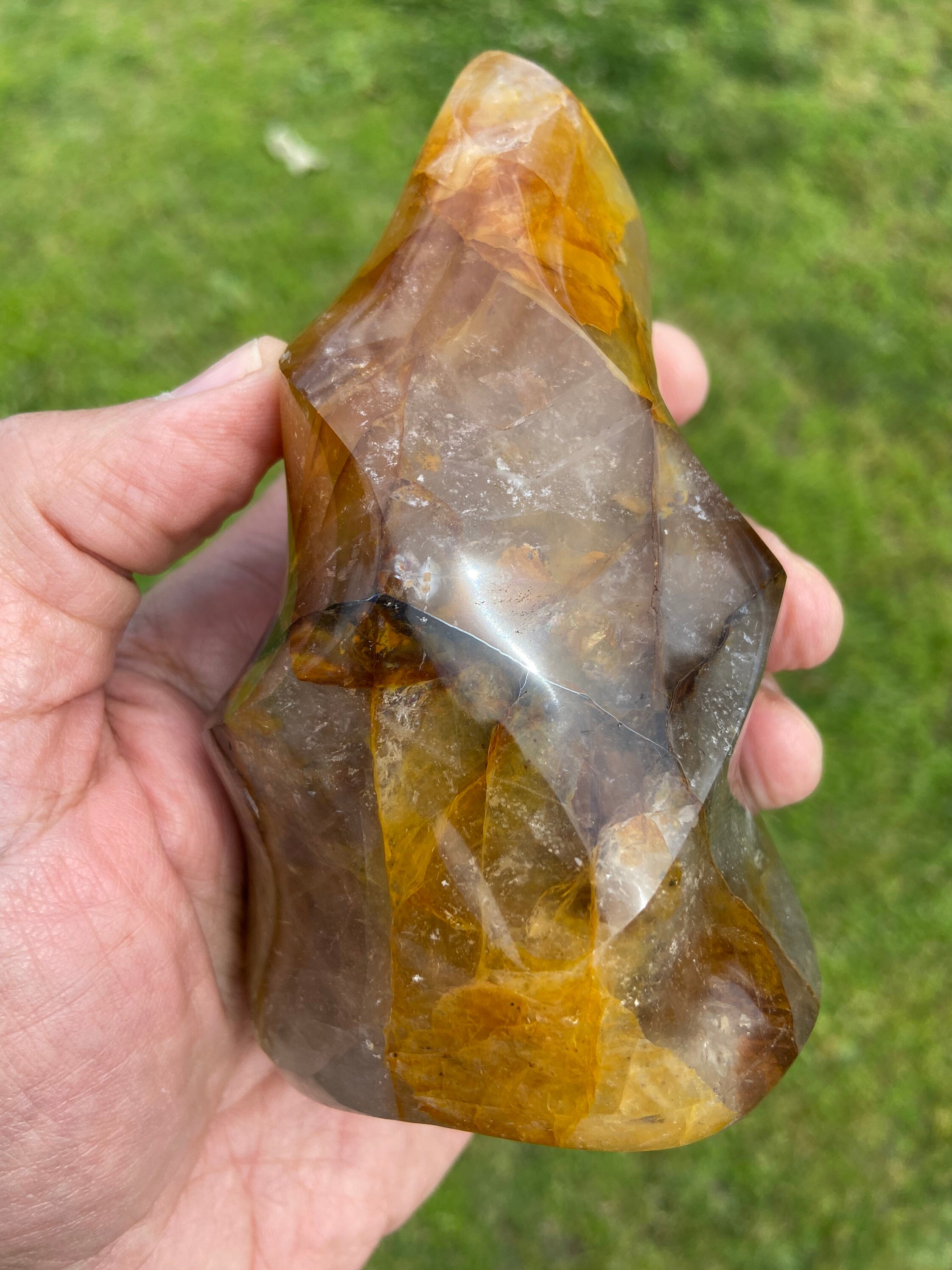 Large 5/1.5 Lbs Golden Healer Flame Fire Quartz - Etsy