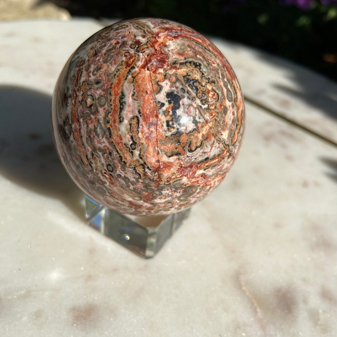 55MM, Orbicular Jasper Sphere, Leopard Skin Jasper Sphere, Jasper ...