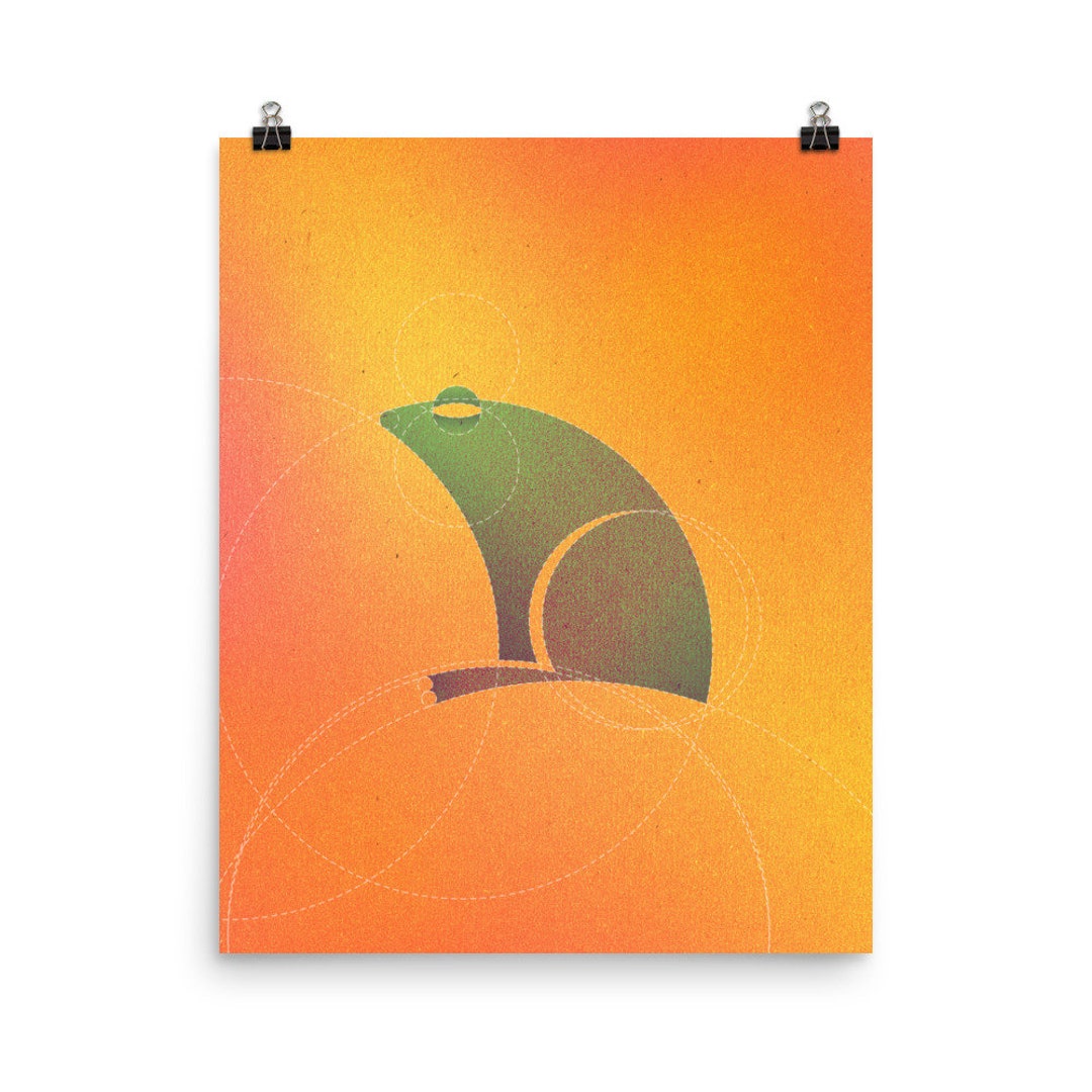 Frog Print | 13 Animals Made From 13 Circles | # 13 / 13 - Etsy