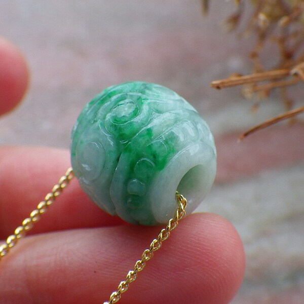 Jade Circle Pendant - Etsy