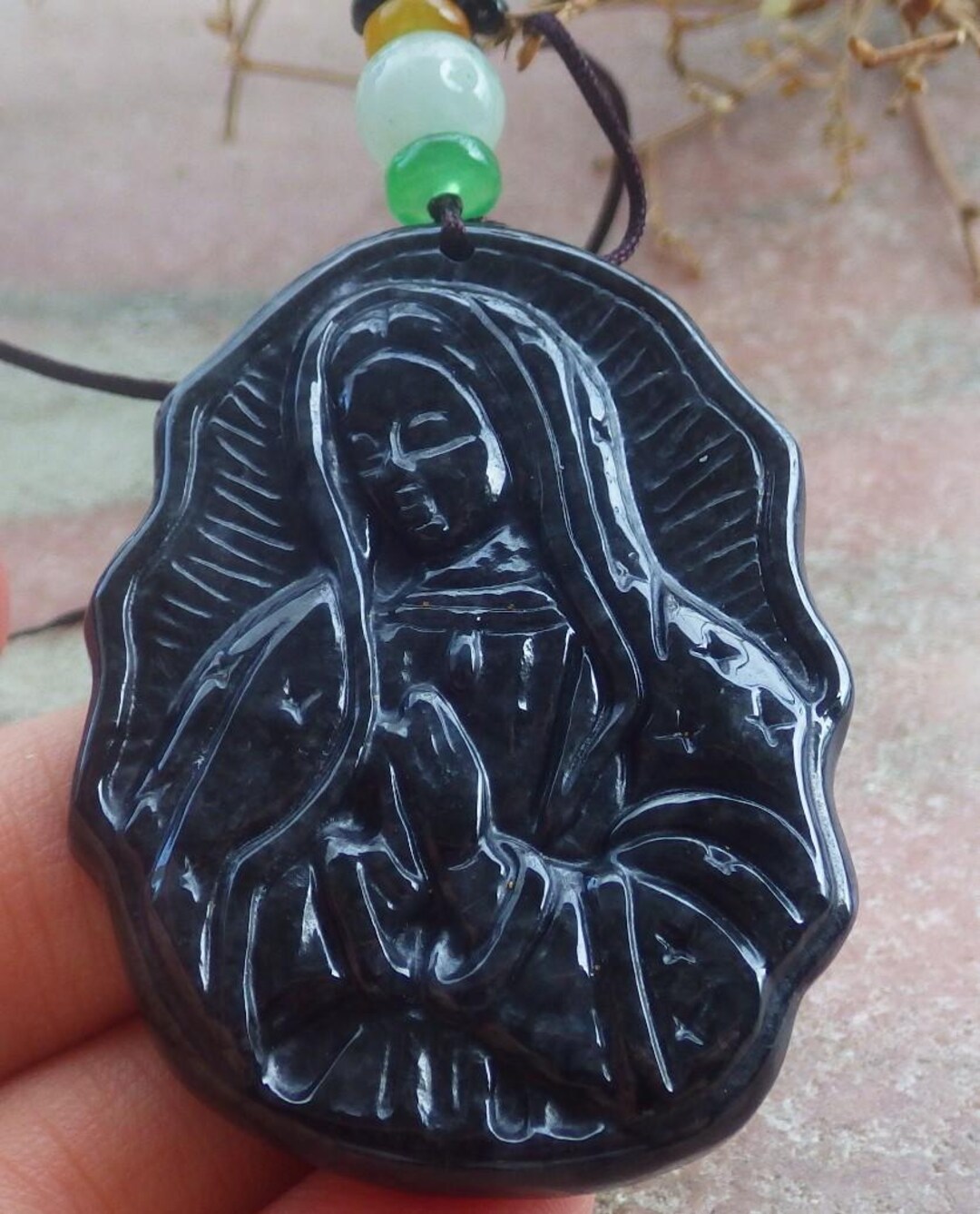 Certified Hand Carved Natural Myanmar Black Burma A Jade Jadeite ...