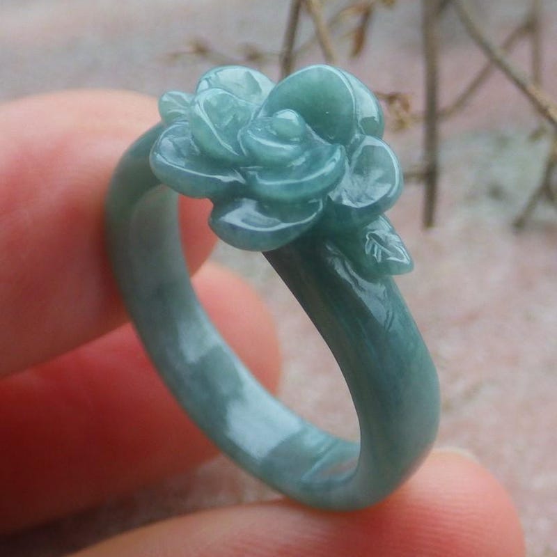 Jadeite Ring 7.5 - Etsy