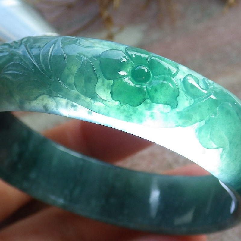 Jade Bangle - Etsy