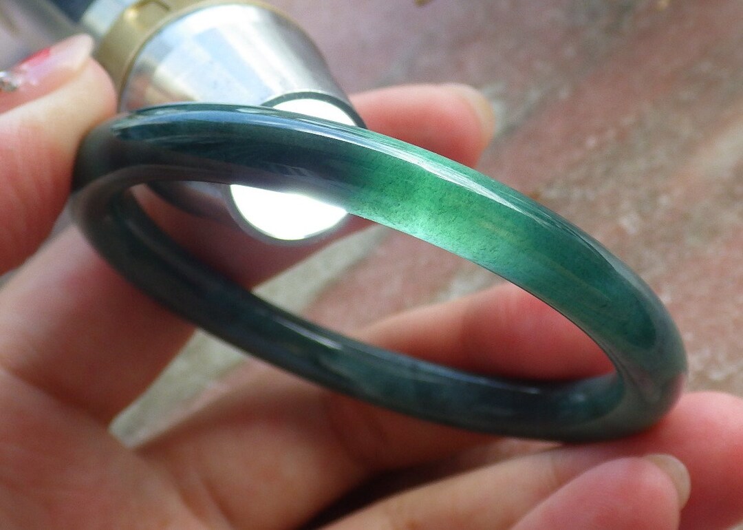 Certified Hand Carved Green 100% Natural Myanmar Burma A JADE Circle ...