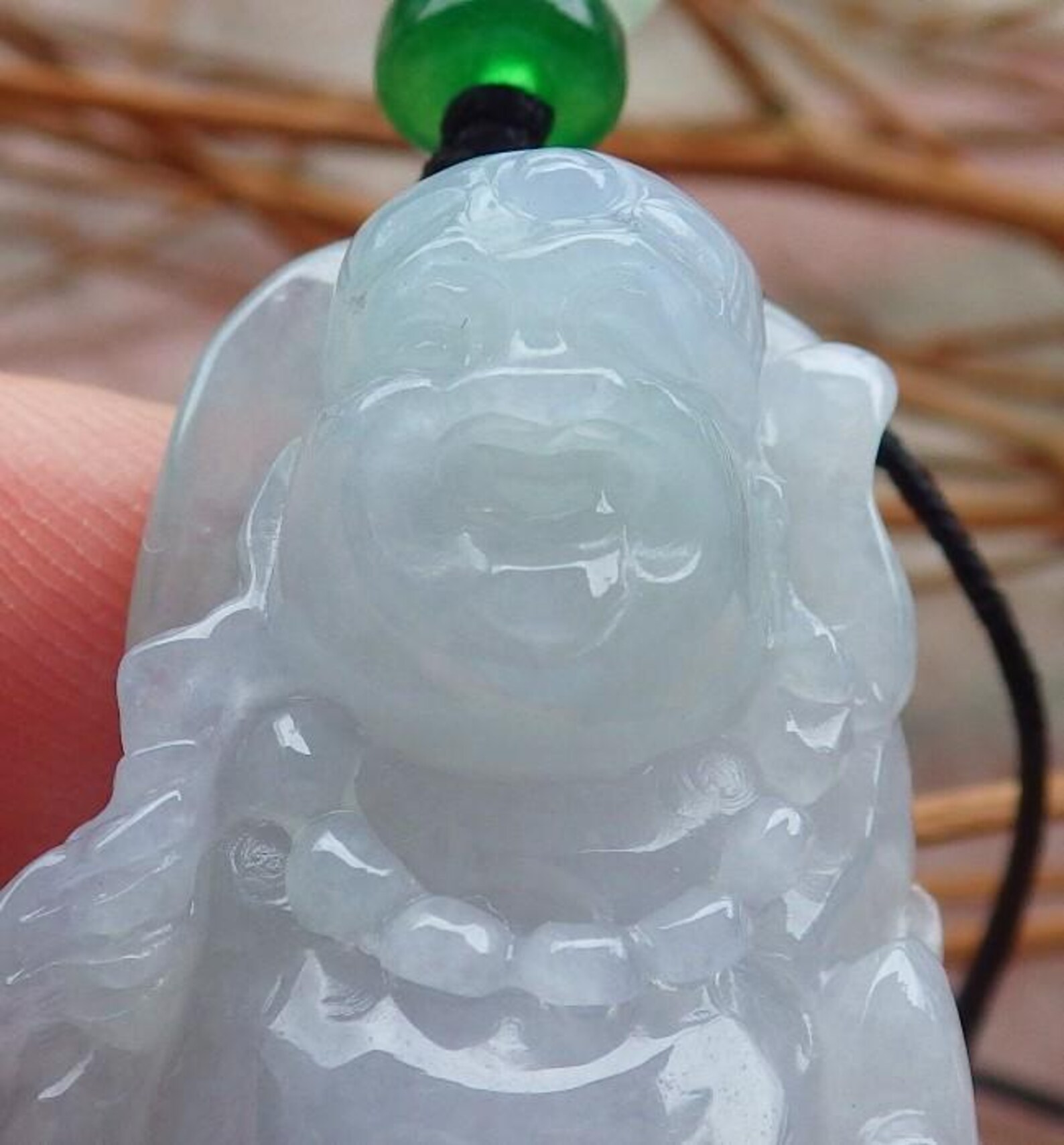 Certified Hand Carved Natural Myanmar Burma A Jade Jadeite Happy Buddha ...