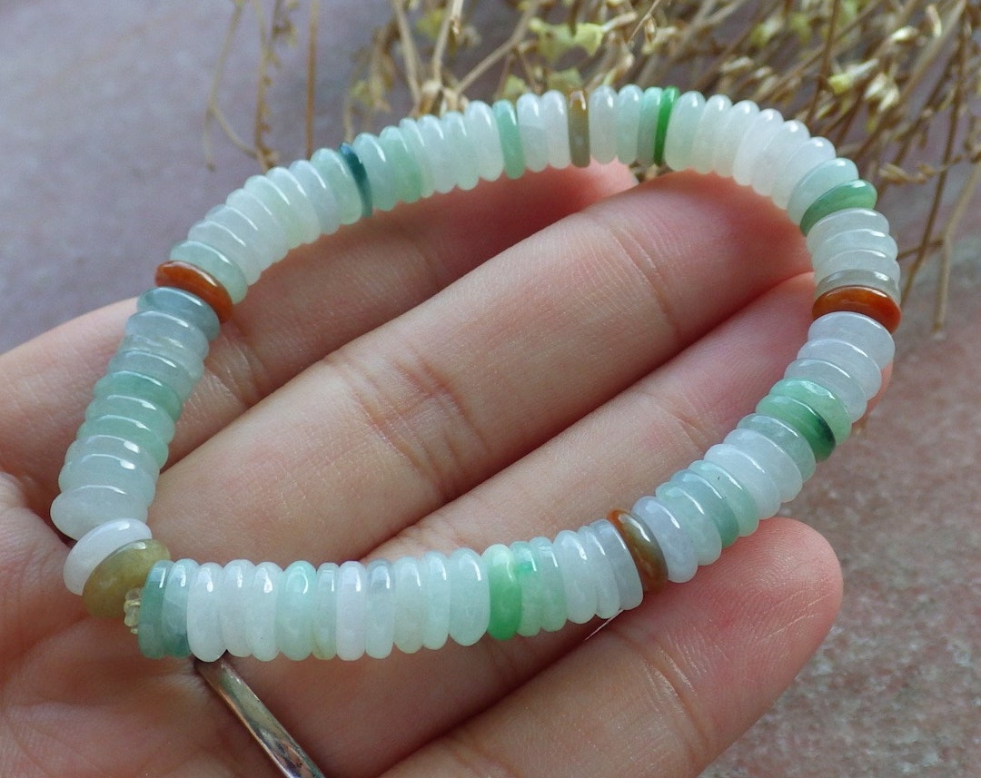 Certified Hand Carved Red Yellow Green Natural Myanmar Burma A Jade ...